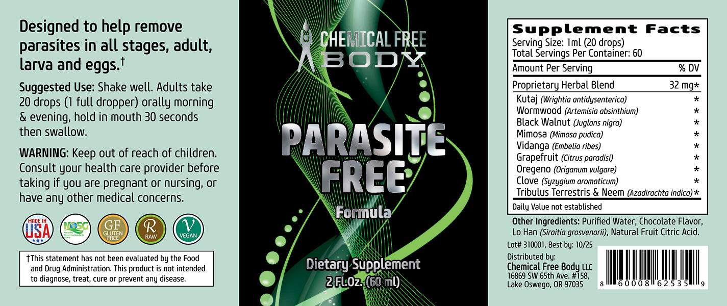 PARASITE FREE FORMULA – Chemical Free Body